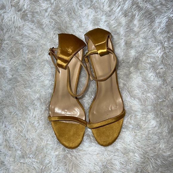 Source Unknown | Shoes | Unique Love Designer Heels In Gold Worn Once ...